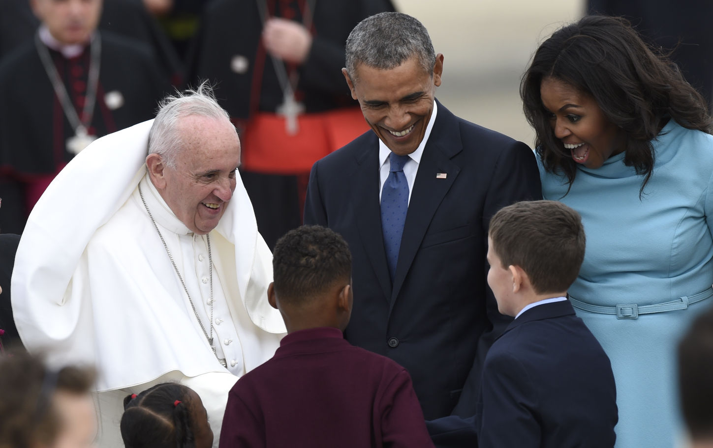 Pope Francis, Barack Obama, Michelle Obama