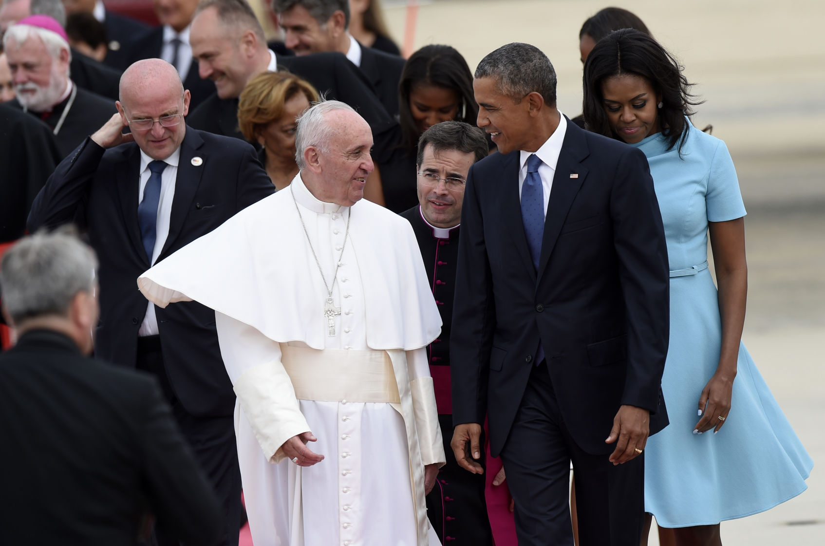 Pope Francis, Barack Obama, Michelle Obama