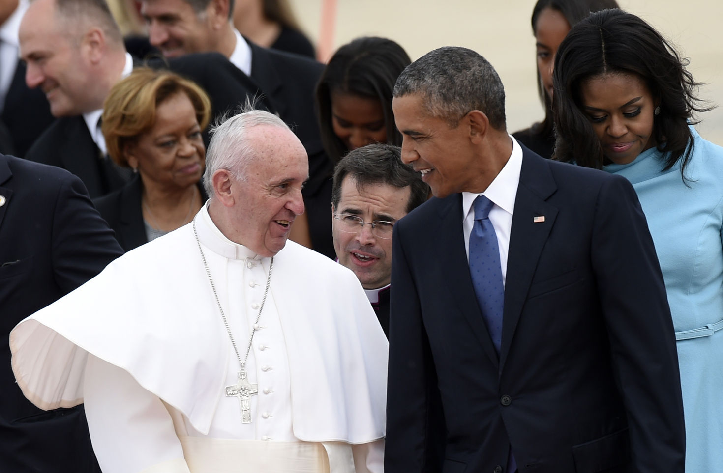 Pope Francis, Barack Obama, Michelle Obama