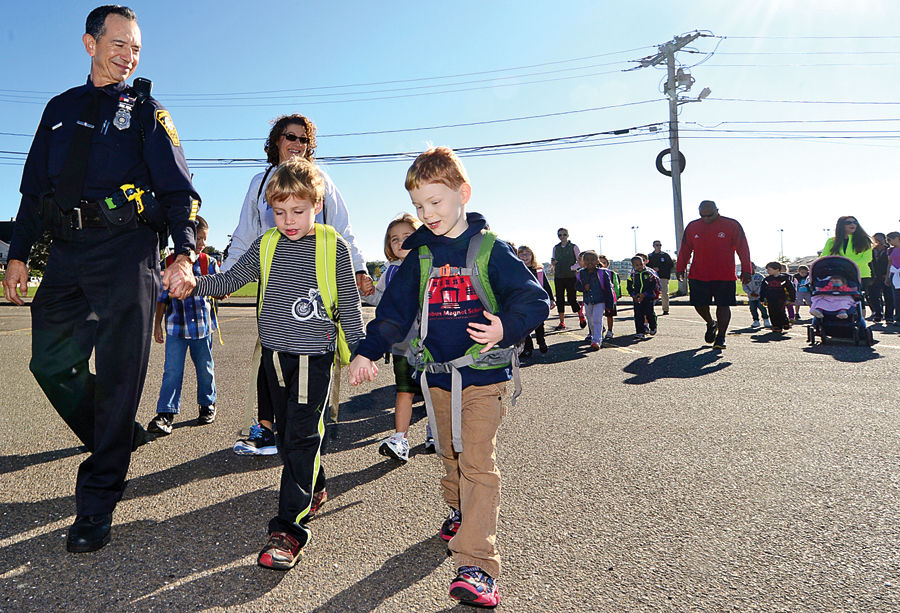 Columbus Magnet students walk to school