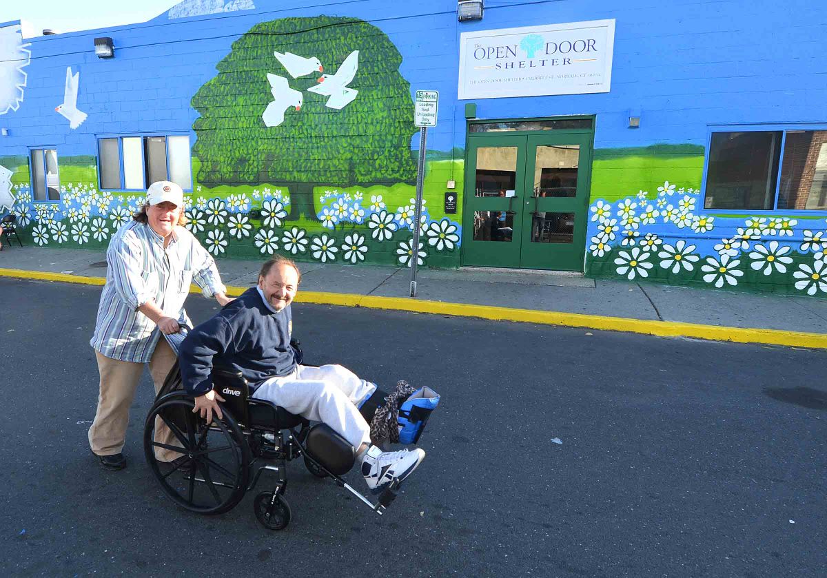 Colorful mural adorns Open Door Shelter