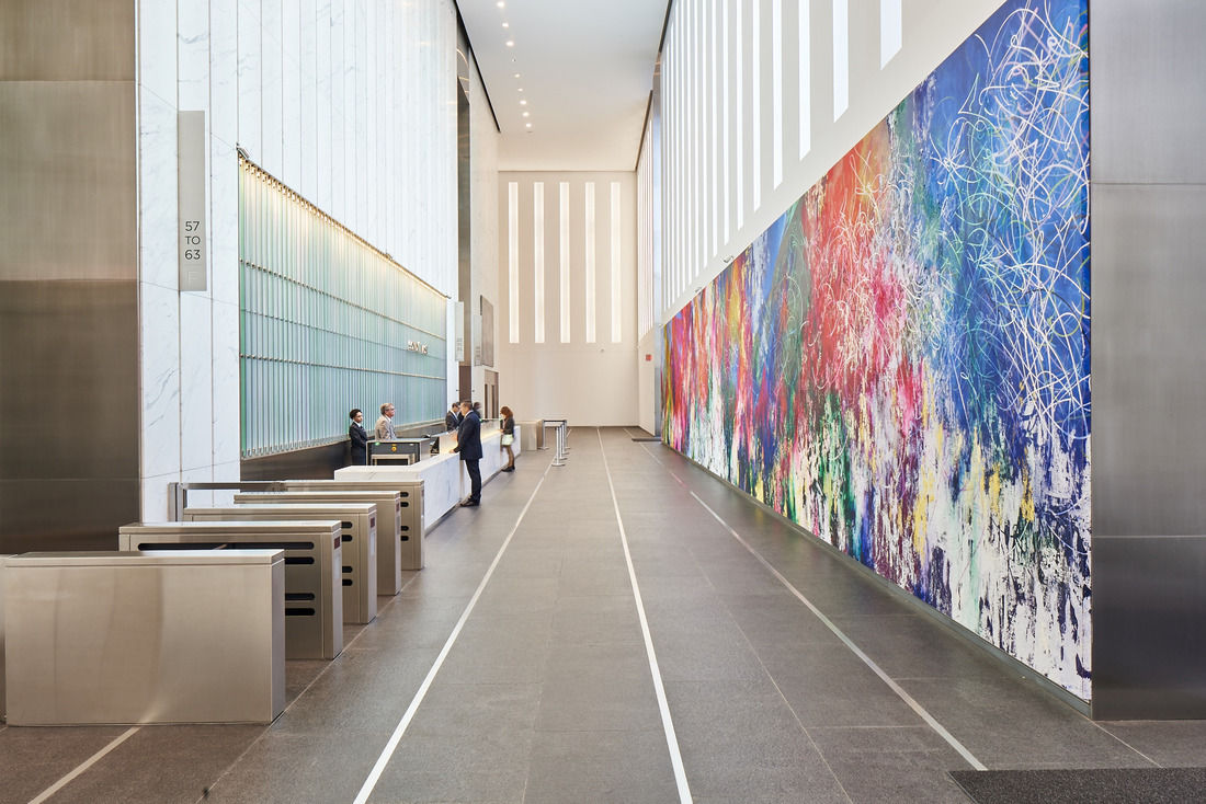 World Trade Center tower boasts large-scale, bold art