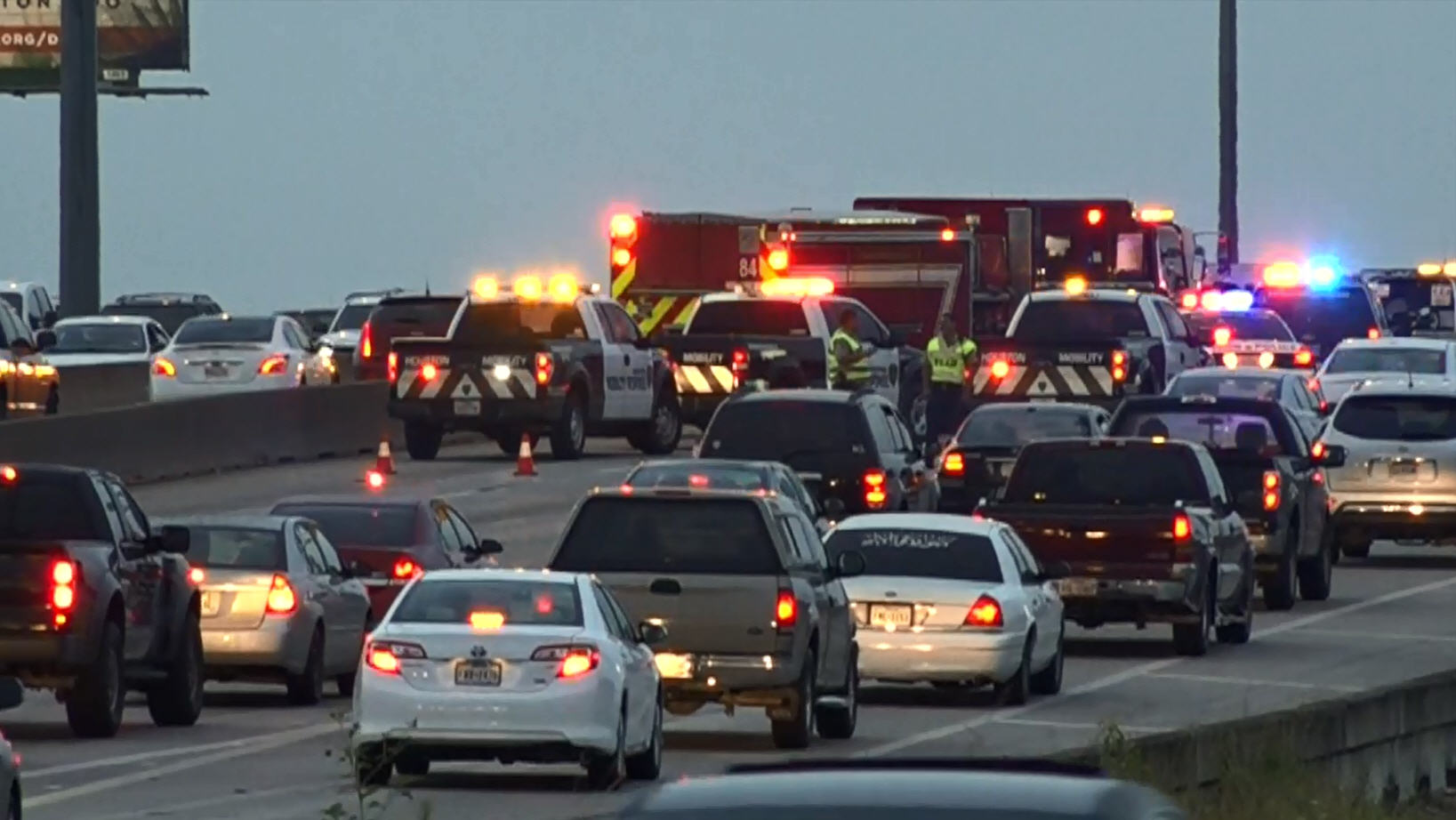 8-car pileup slowed North Freeway
