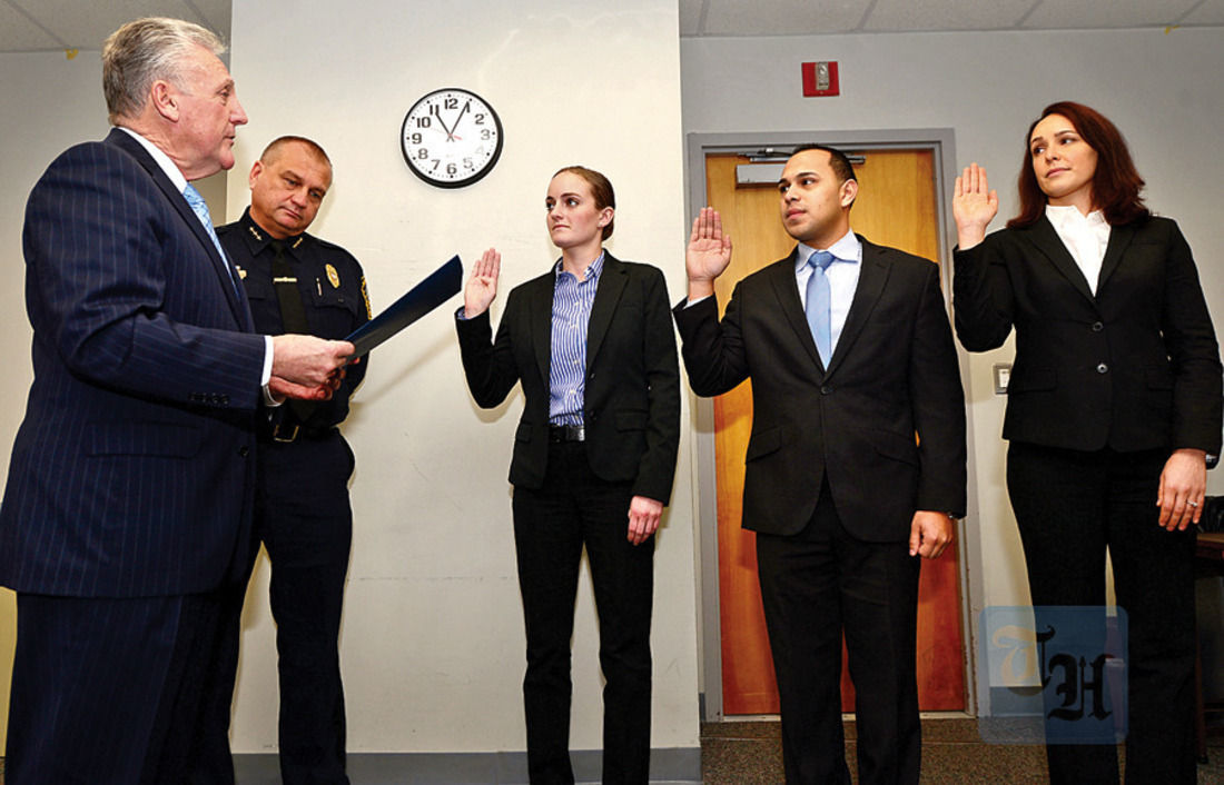 Three new officers sworn in at the Norwalk police department