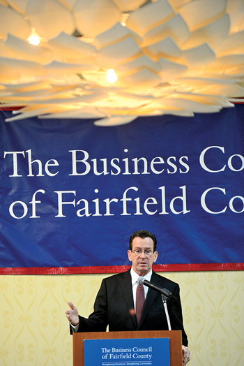 Malloy back in Stamford