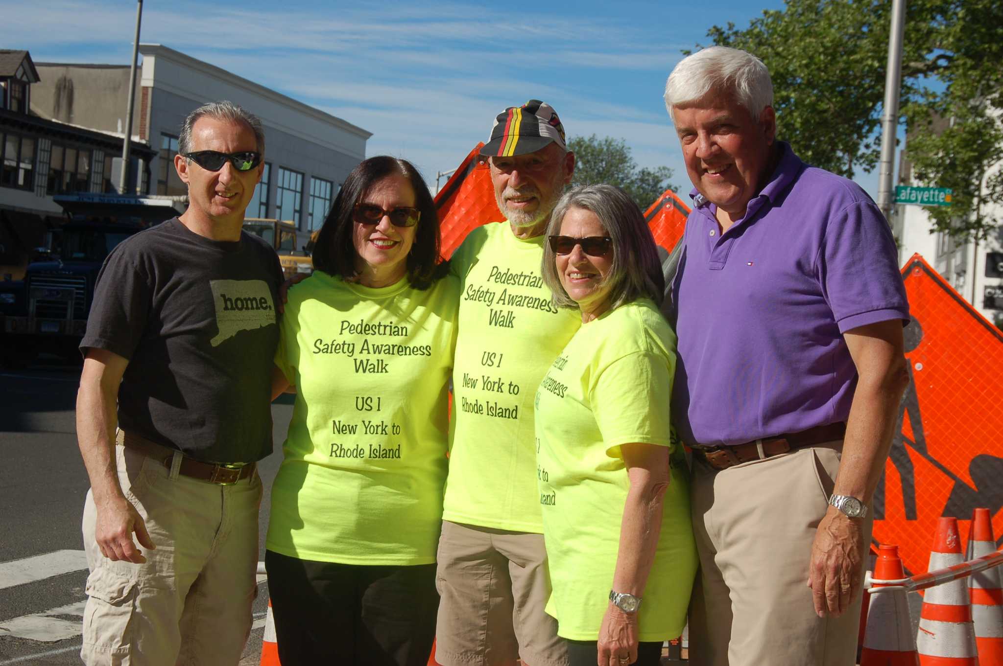 Safety advocate launches walk across state in Greenwich