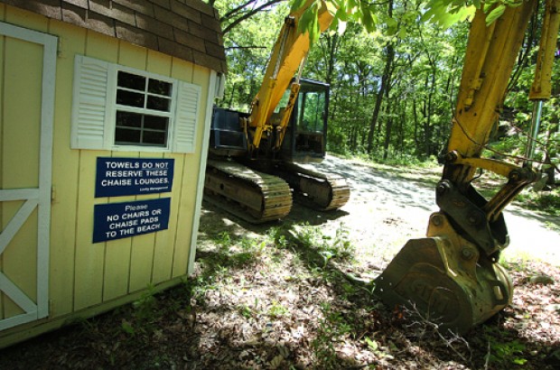 All That Remains: Controversial pool dug up