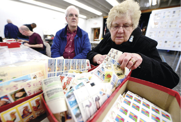 Stamp collecting attracts a crowd in Norwalk