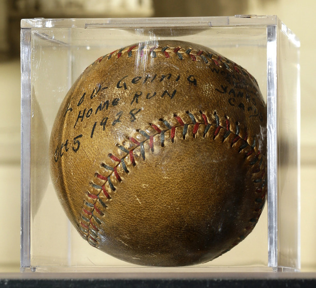Conn. family selling Lou Gehrig's home run ball