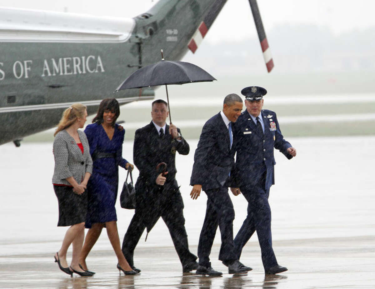 Barack Obama, Michelle Obama, Mike Minihan, Ashley Minihan