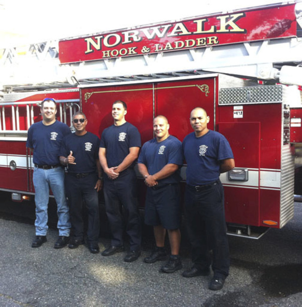 Firefighters competing in NYC World Games