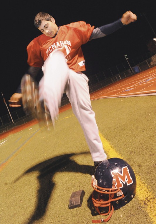 Brien McMahon's Jamie Restivo ready for big kick in Thanksgiving game