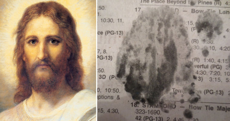 Jesus ink blot