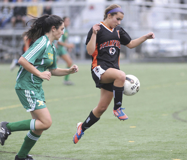 Girls Soccer -- Working hard, Stamford races past Trinity Catholic