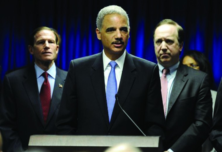 Eric Holder, Richard Blumenthal, David Fein