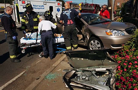 Driver tested after multi-car collision