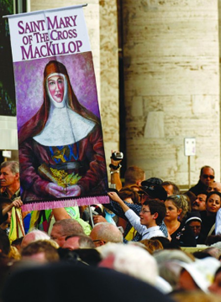 Pope canonizes first Australian saint, 5 others