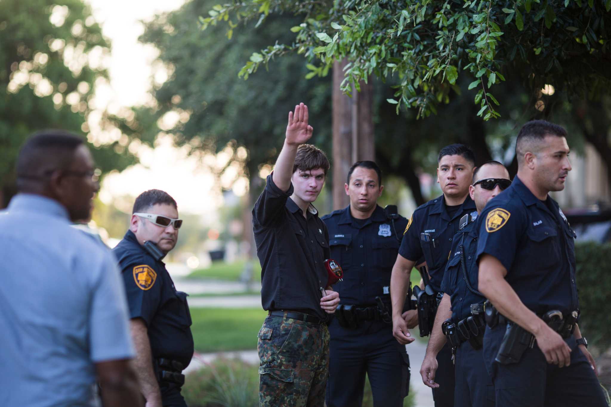 Racist at vigil sends online message