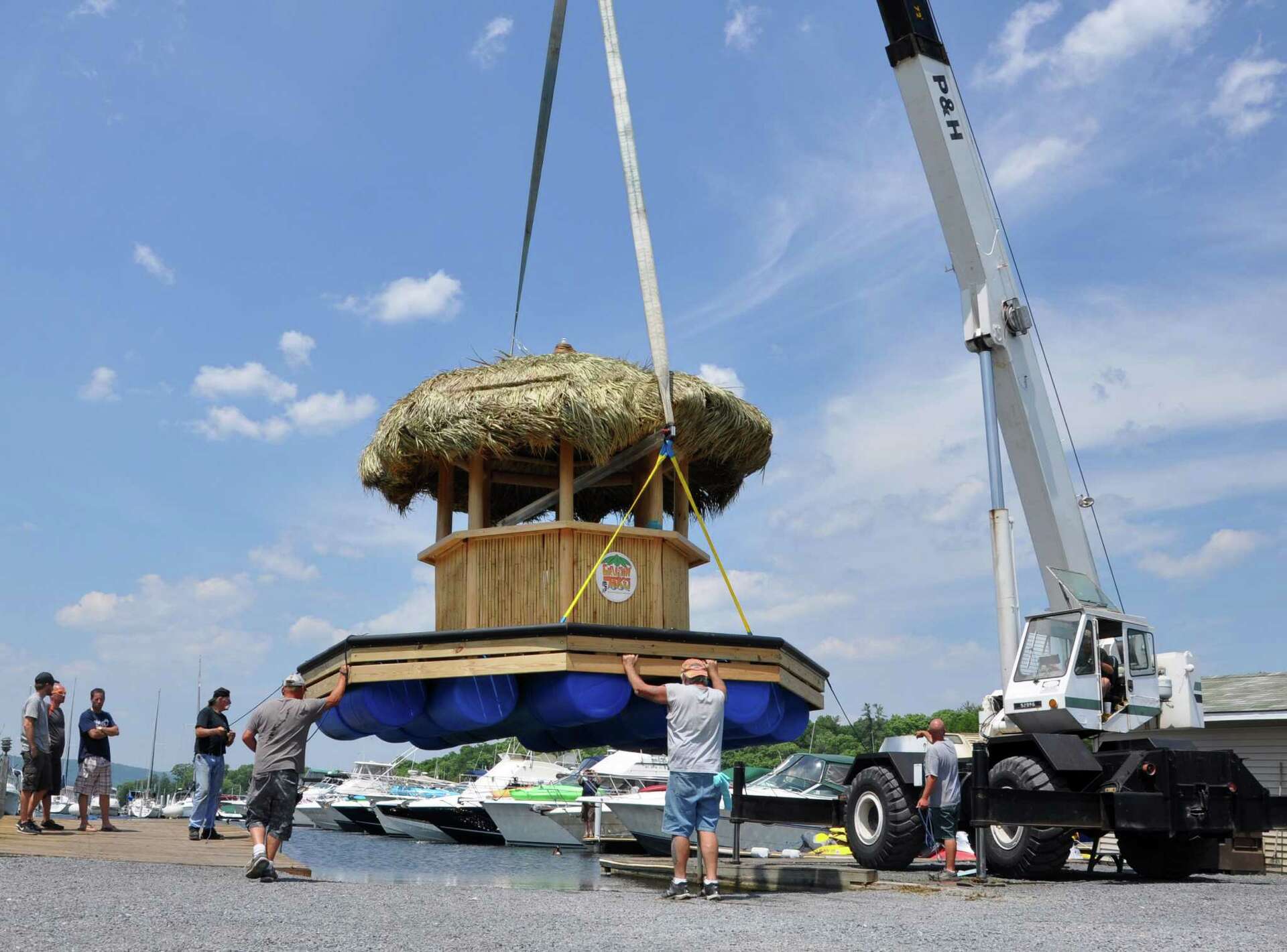 Lake George gets a floating tiki-bar