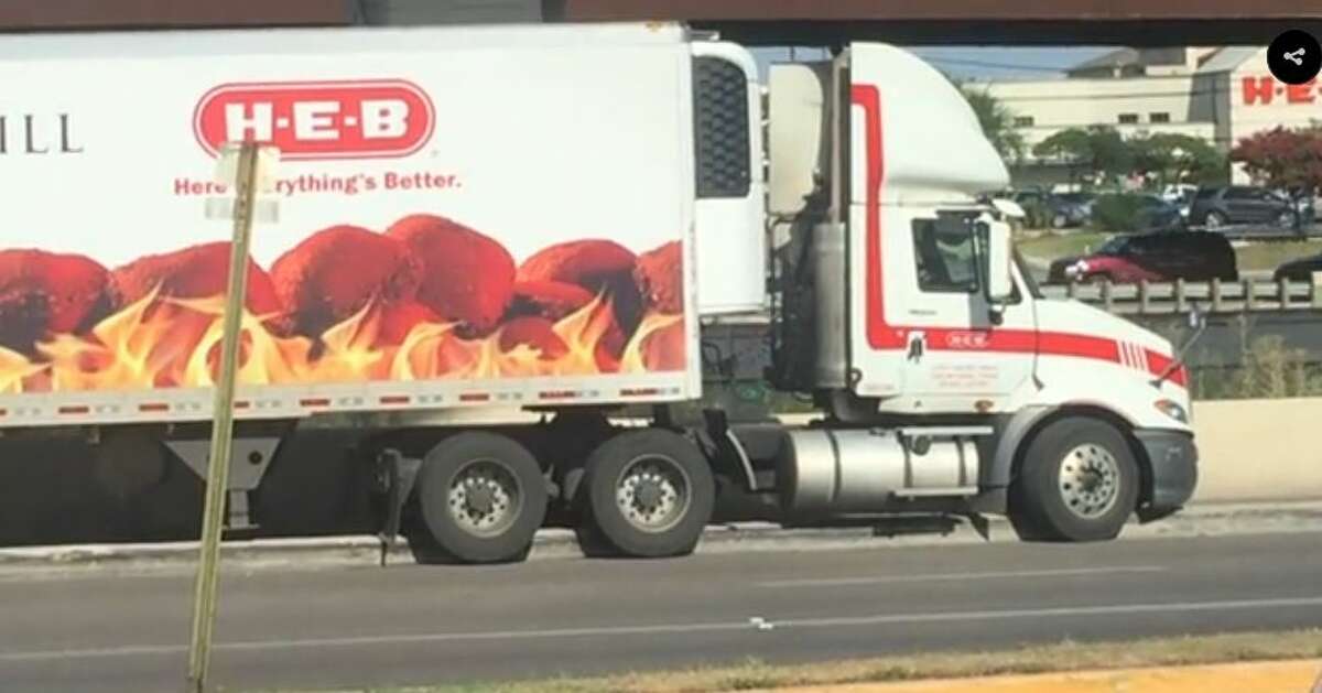 Reader captures H-E-B truck stuck in traffic near 281 and Loop 1604