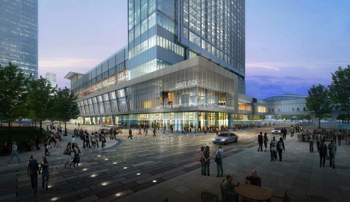 Photo: New Texas-shaped pool at Marriott Marquis is lit up at night for ...