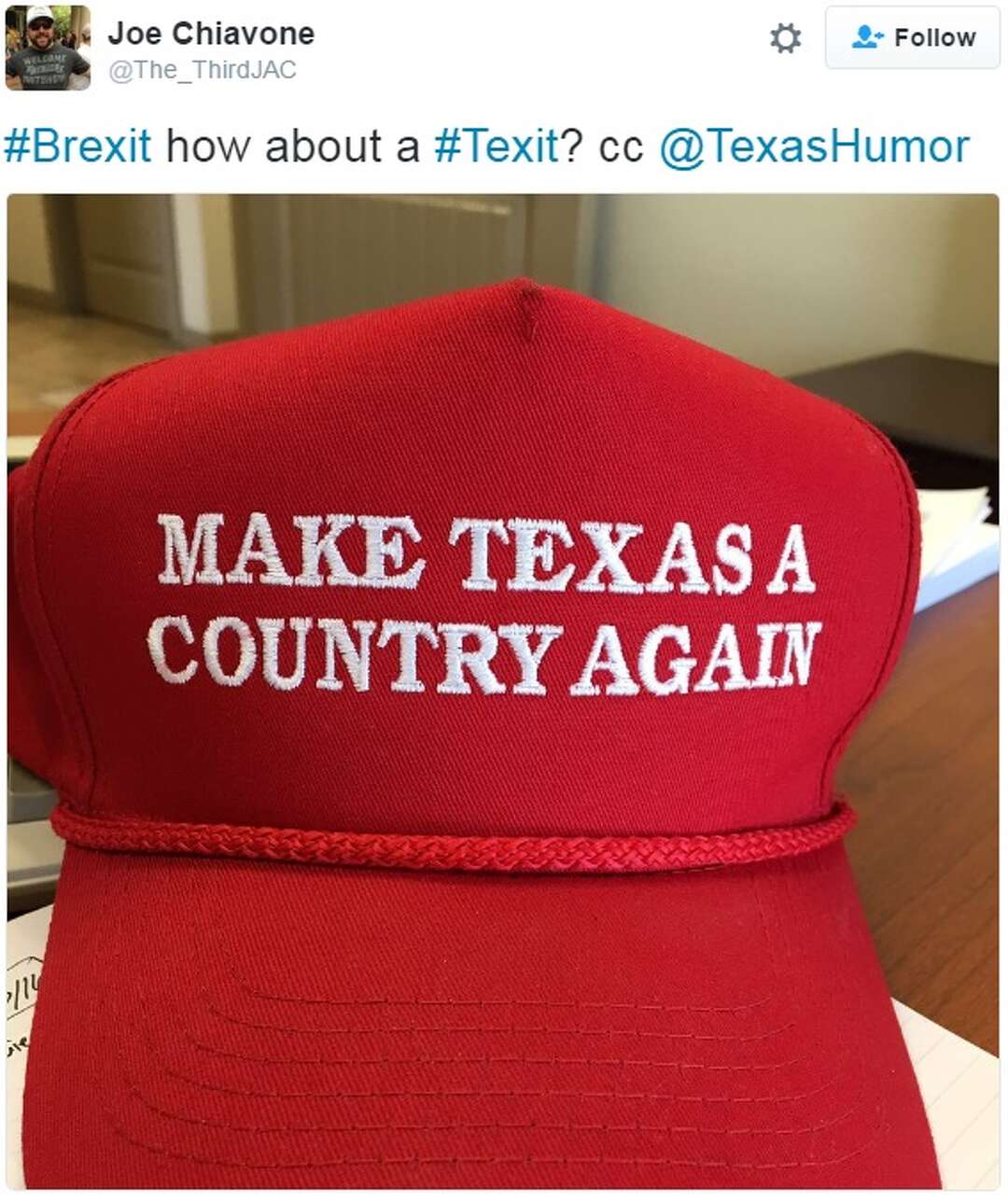 #Texit calls for Texas secession after "Brexit" is succesful