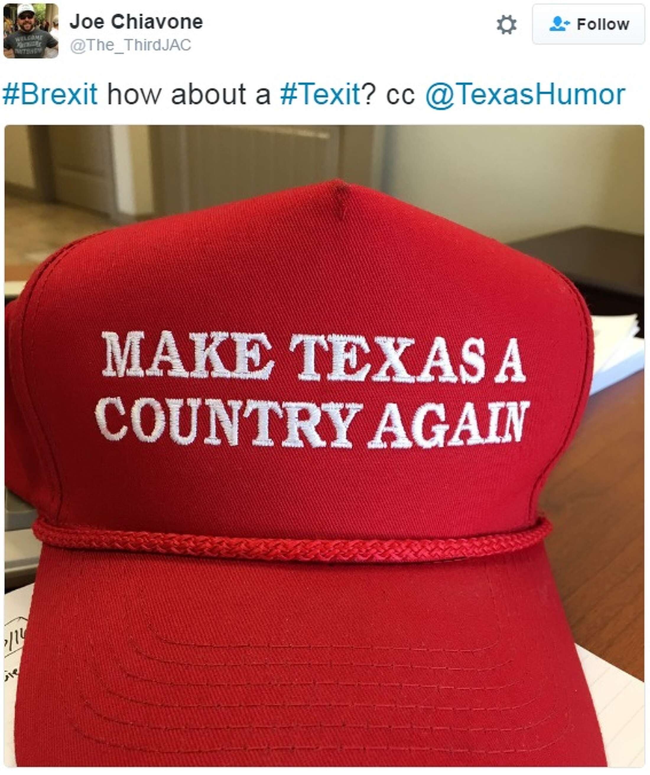 #Texit calls for Texas secession after "Brexit" is succesful