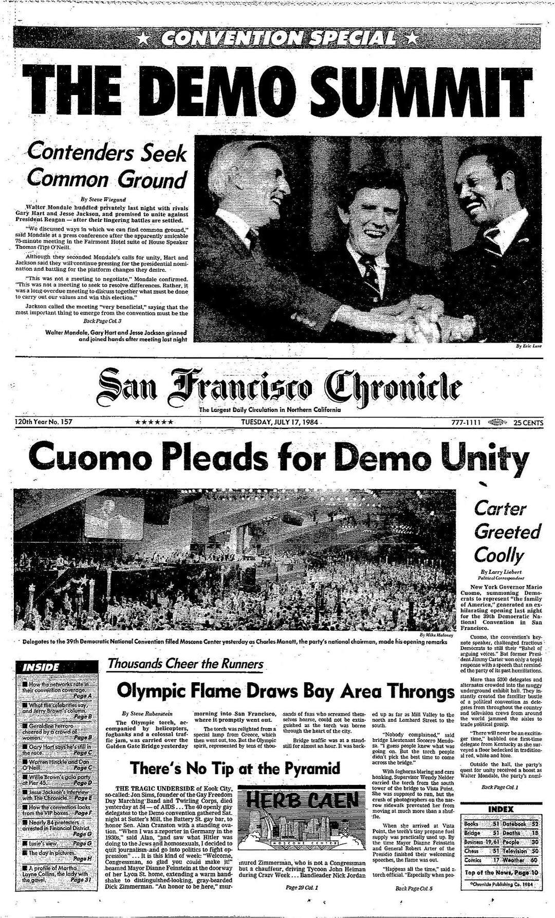 SF’s 1984 Democratic convention: Historic, but not smooth