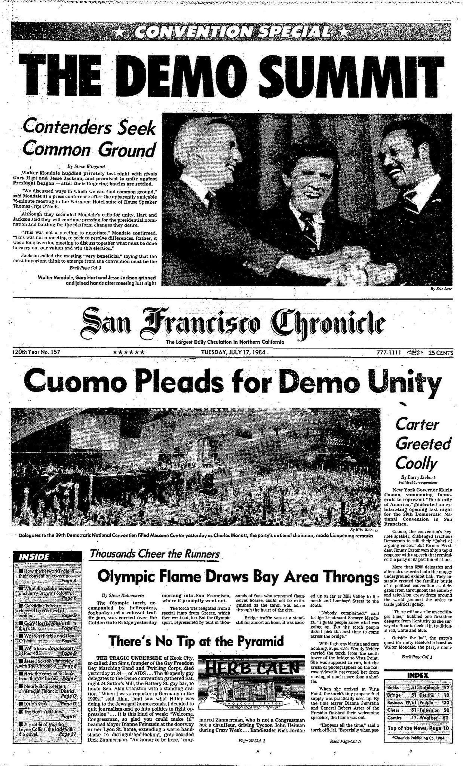 SF’s 1984 Democratic convention: Historic, but not smooth