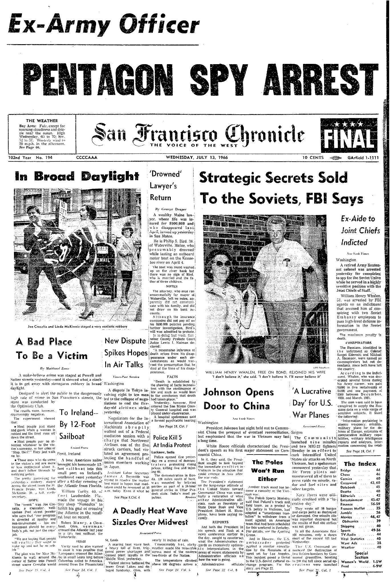 Chronicle Covers: A real spy case and a fake robbery