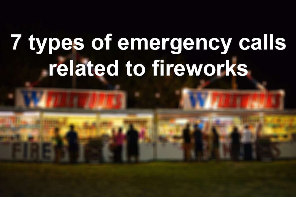 Types of emergency calls related to fireworks