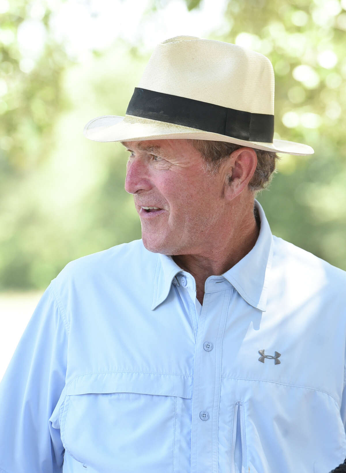George W. Bush bicycles with wounded veterans in Texas on 70th birthday