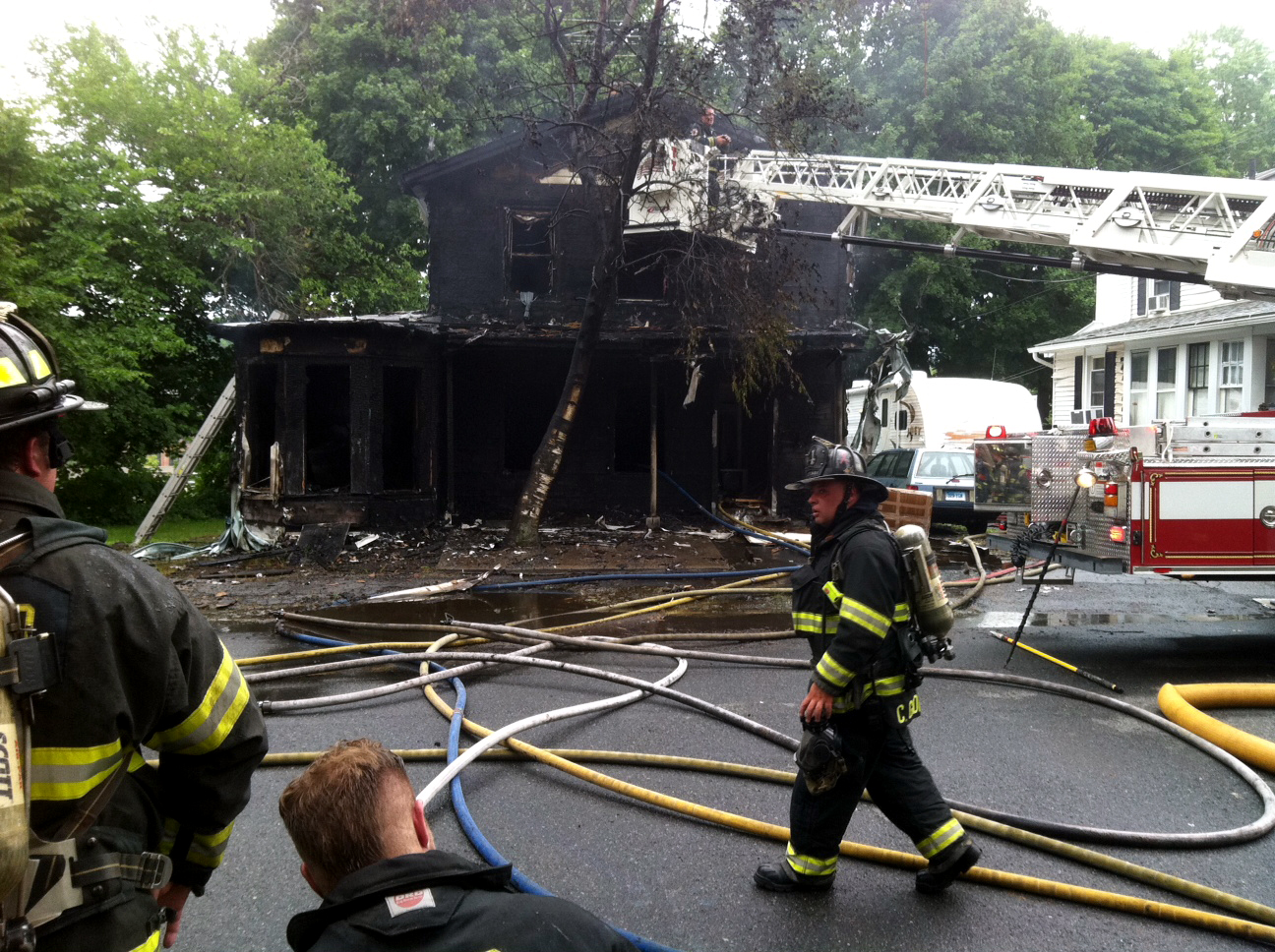 Fire destroys Ansonia house