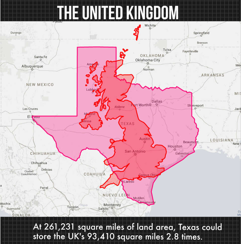 Map shows surprising number of countries that will fit inside Texas
