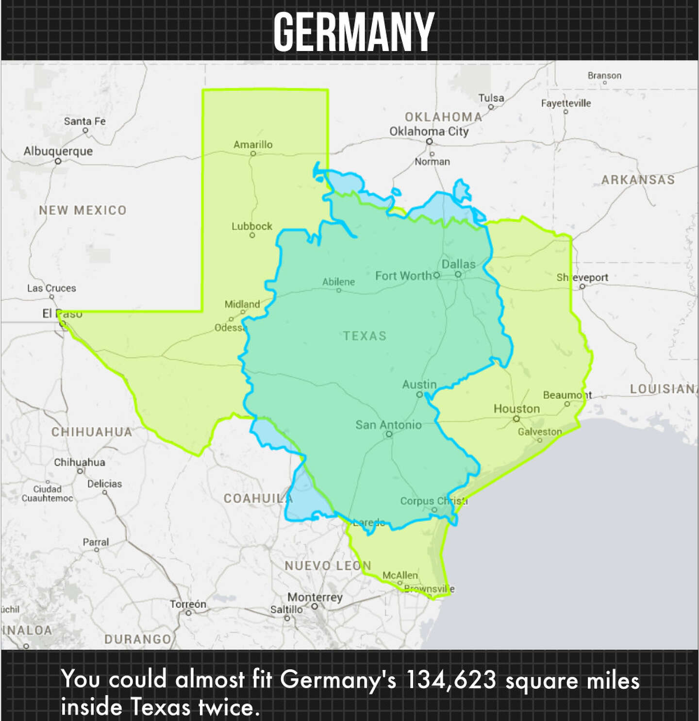 Map shows surprising number of countries that will fit inside Texas