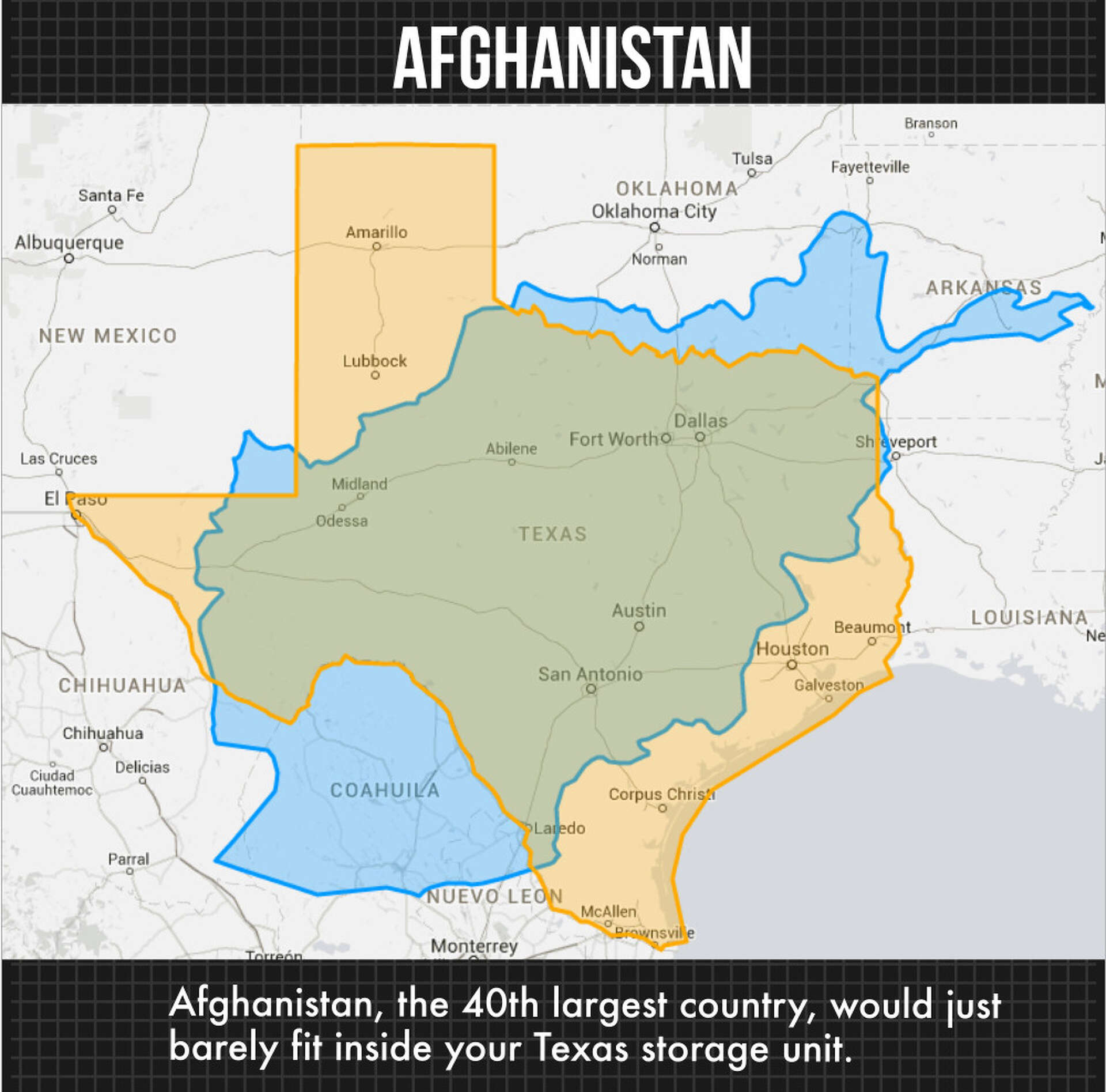 Map shows surprising number of countries that will fit inside Texas