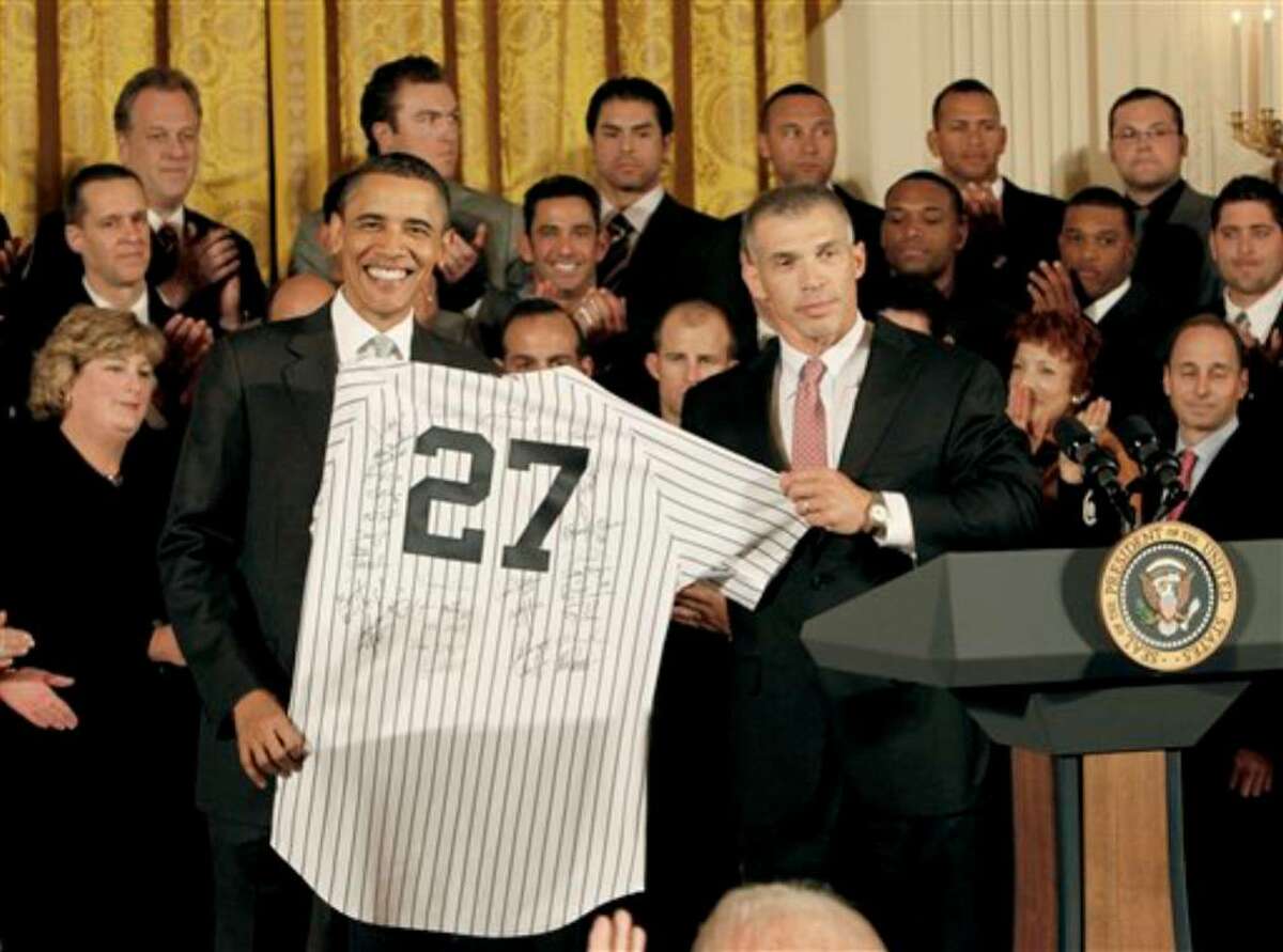 Yankees celebrate World Series championship at the White House