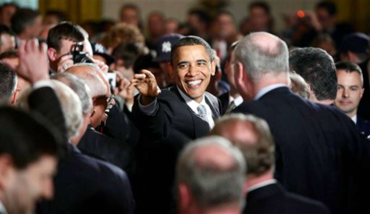Yankees celebrate World Series championship at the White House