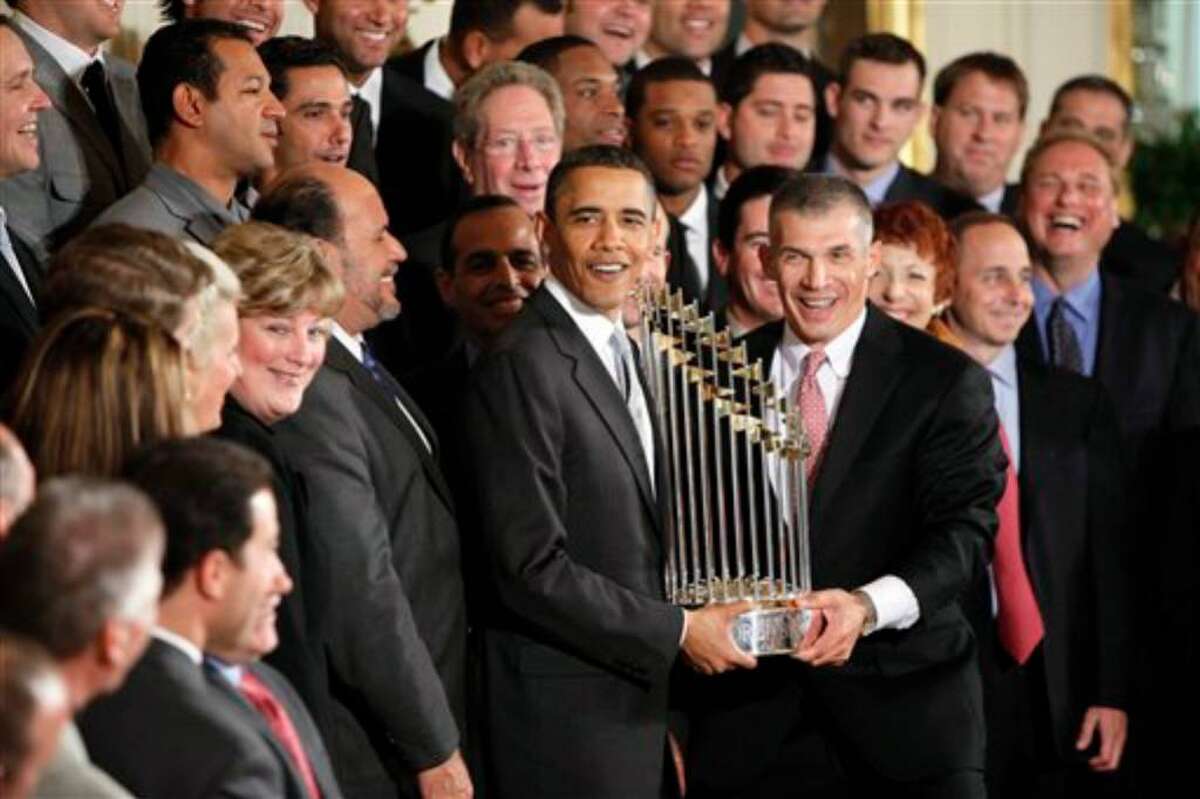 Yankees celebrate World Series championship at the White House