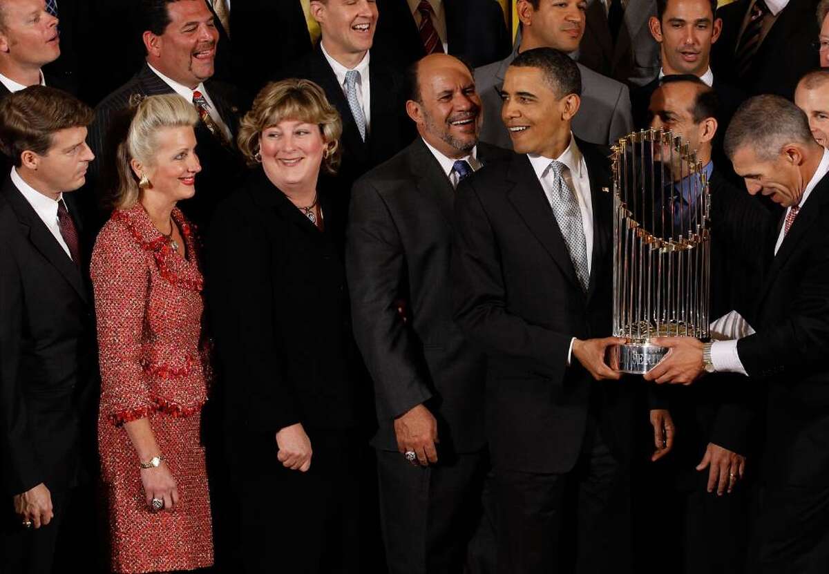 Yankees celebrate World Series championship at the White House