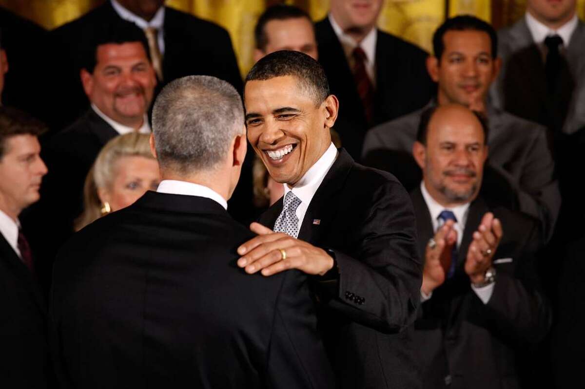 Yankees celebrate World Series championship at the White House