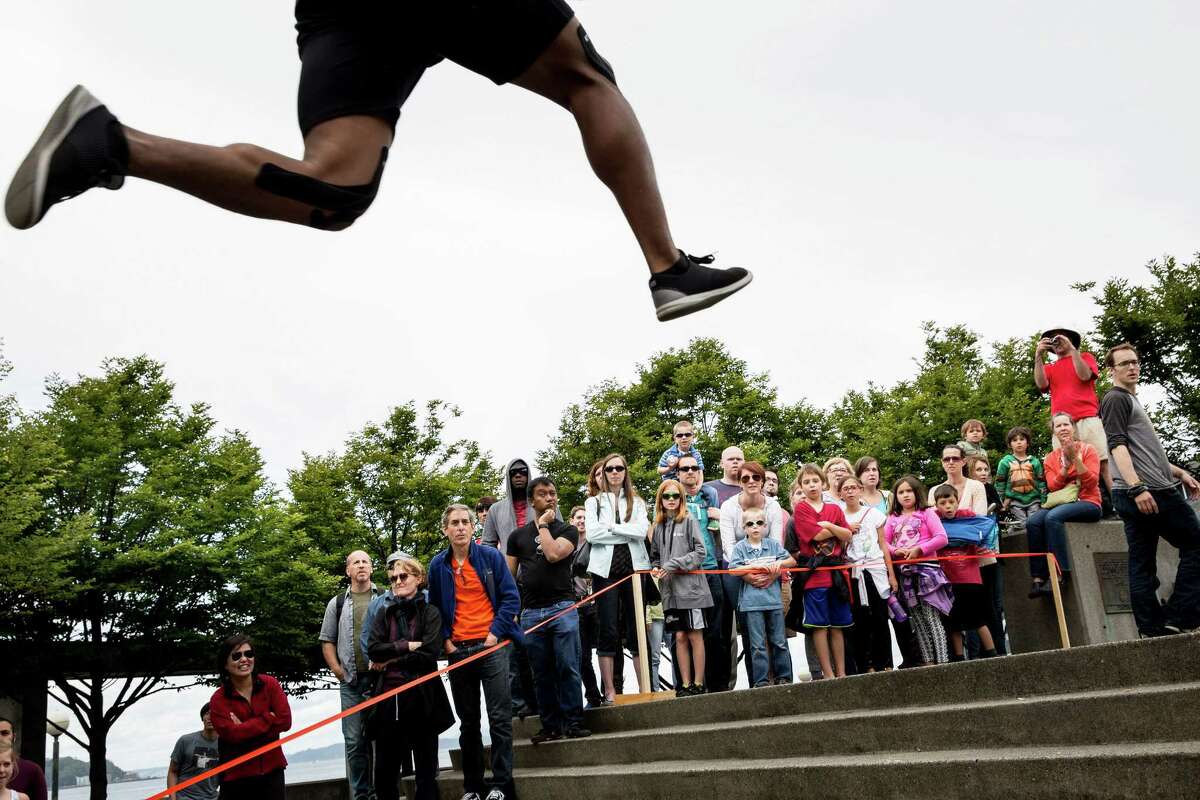 Parkour athletes compete at Waterfront Park
