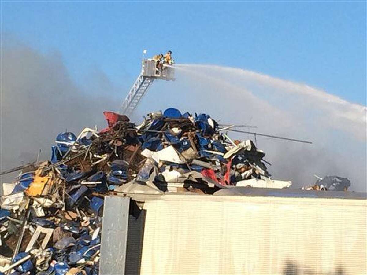 Fire burns at west Michigan scrap metal recycling facility