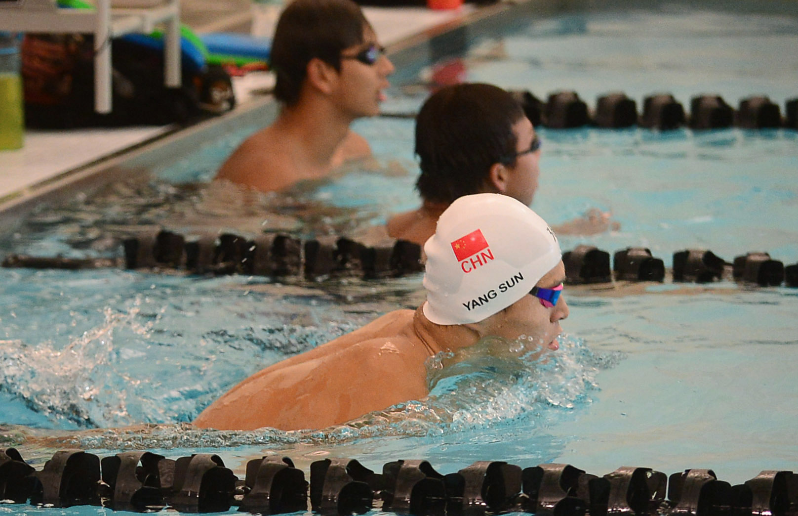 Chinese Olympic swim team trains in Norwalk