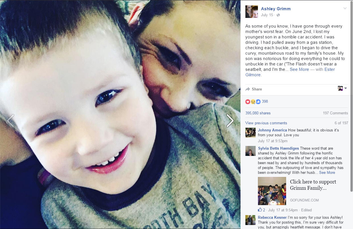 Mother's post goes viral after horrible tragedy