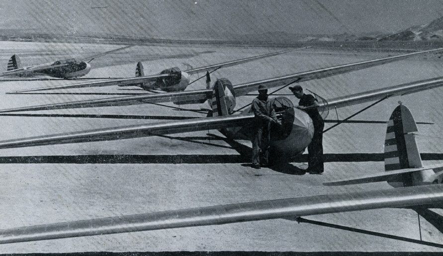 Allen trained at Finney Field, then flew sailplanes at Wickenburg, Ariz.