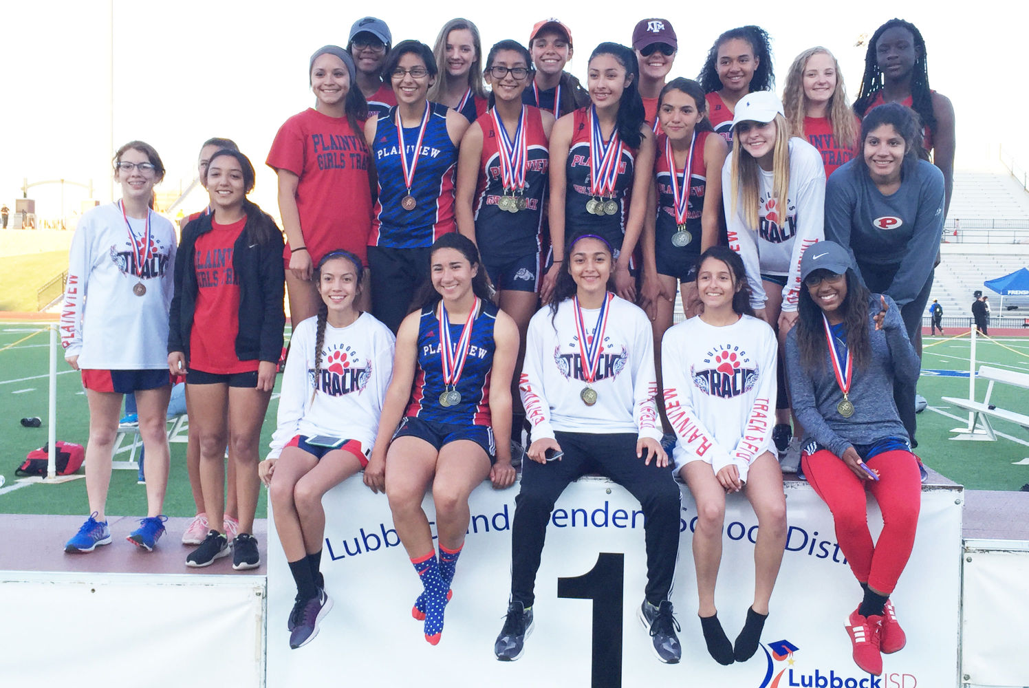 Lady Bulldog JV track team wins district crown