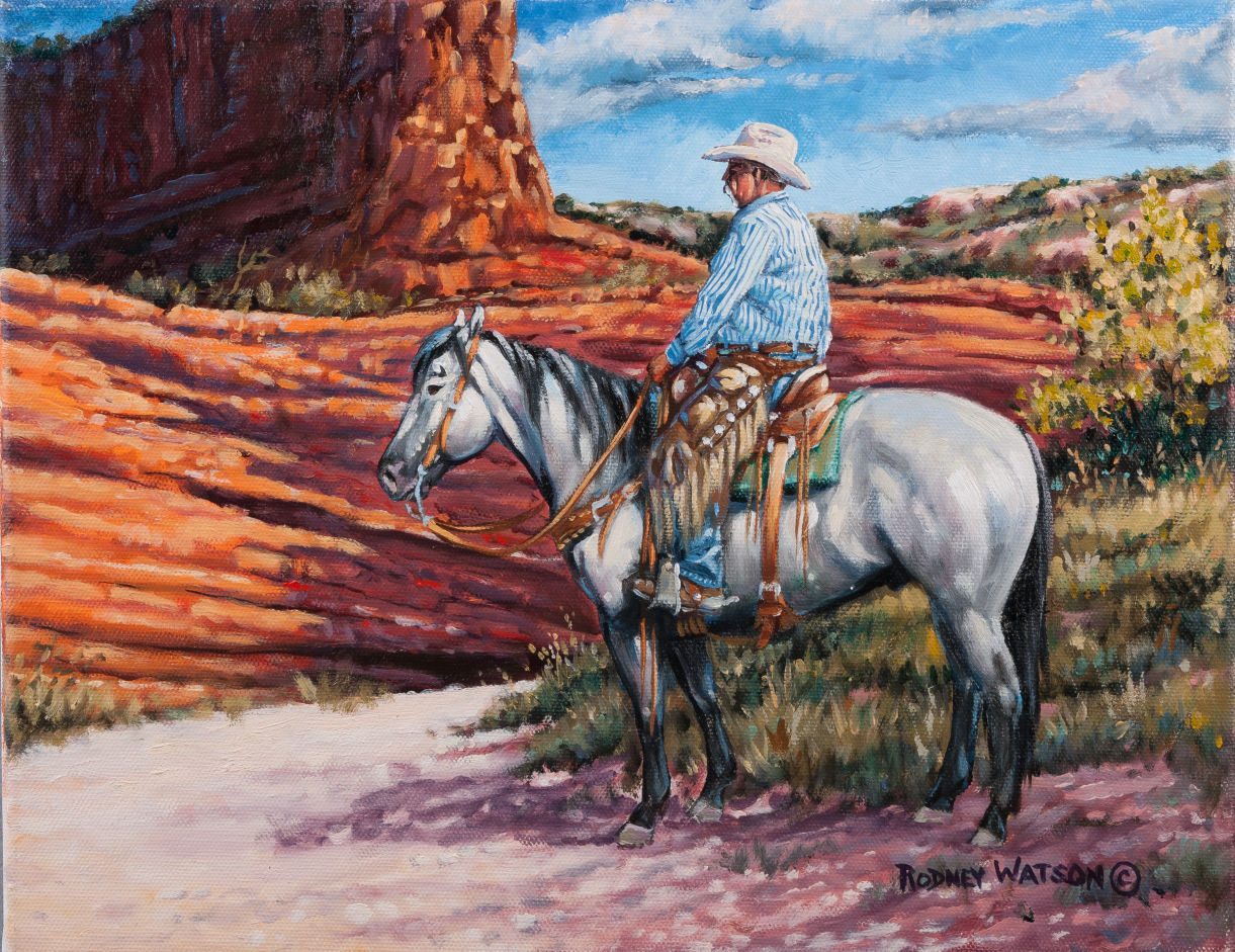 Rodney Watson learns new techniques with color, oils