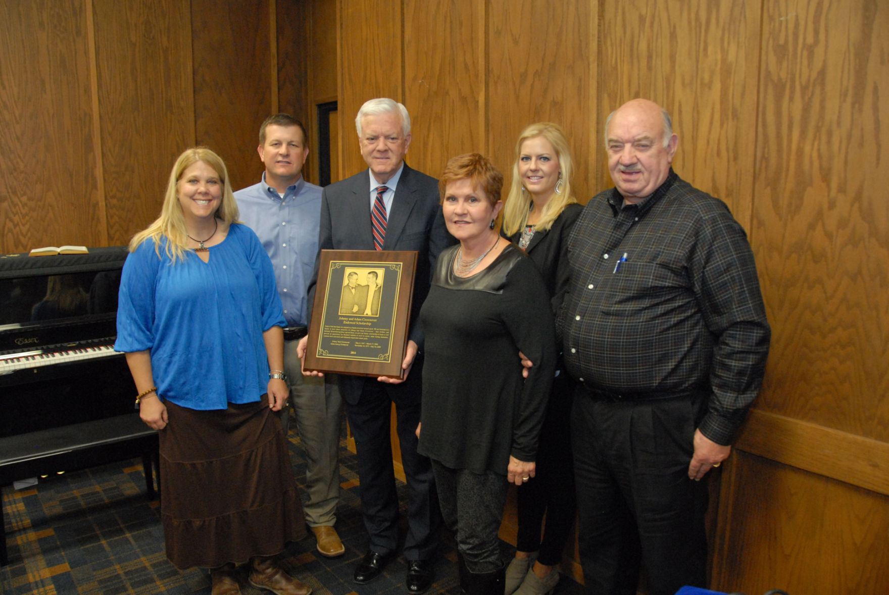 Wayland dedicates Crownover Scholarship