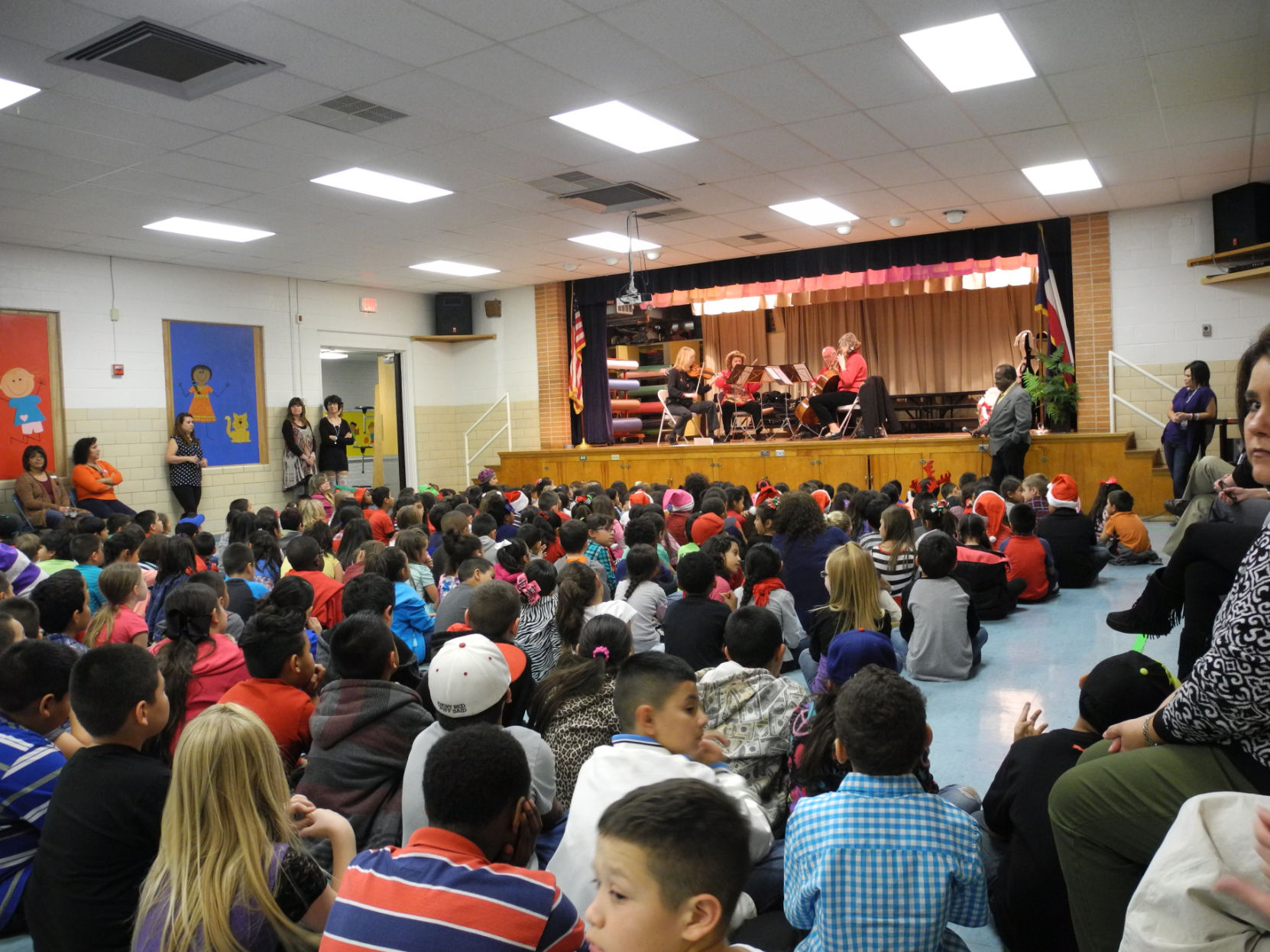 String quartet entertains, teaches elementary kids